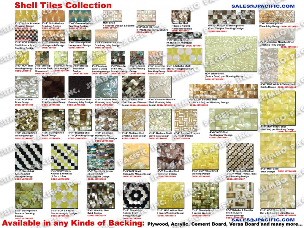 Shell Tiles Catalog: - Shell Tile & Shell Panel Manufacturer